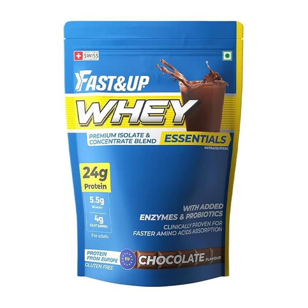 Fast&Up Whey Essentials Whey Protein Isolate & Concentrate Blend Choco ...